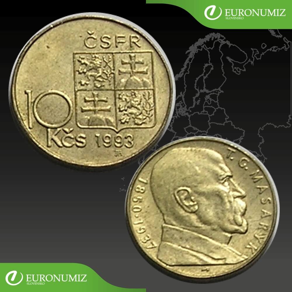 10 KORUN 1993 CSFR MASARYK - euronumizmince.sk